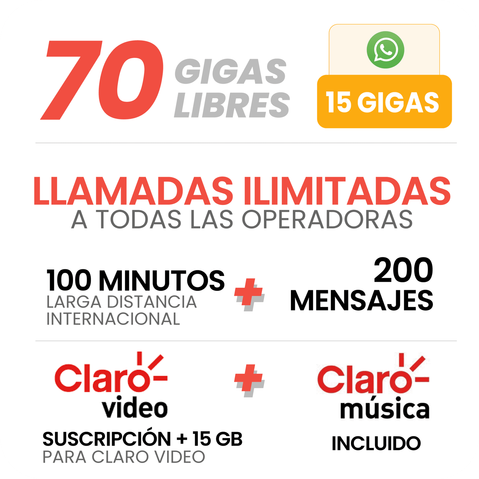 Planes Claro Prepago - Promociones Claro